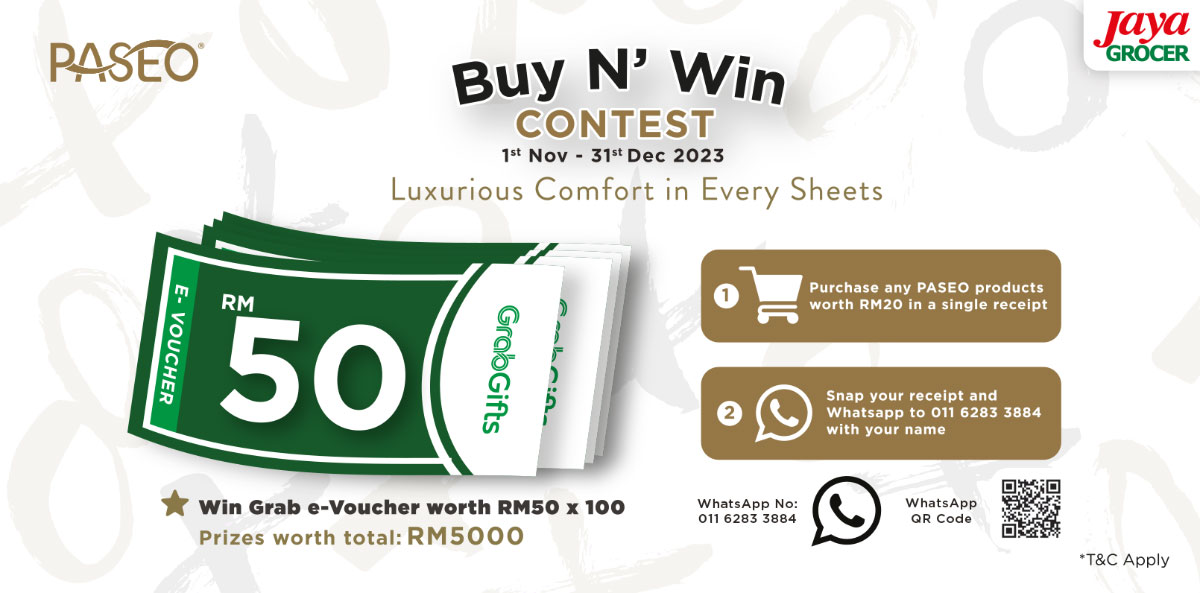 Paseo Buy N’ Win Contest (Exclusive at Jaya Grocer) – Guppyrock