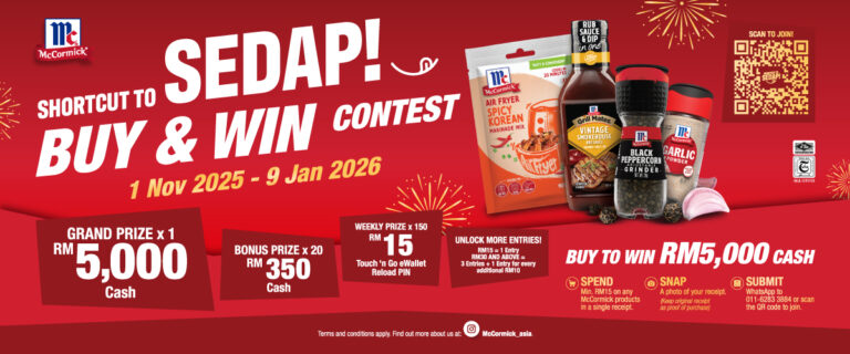 McCormick Shortcut to Sedap Buy & Win Contest – Guppyrock